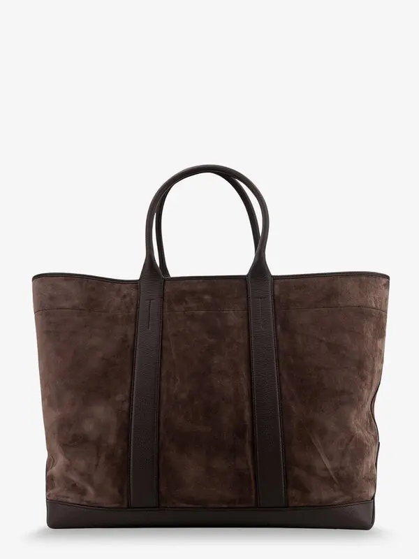 TOM FORD Suede Shopping Bag With Engraved Logo
