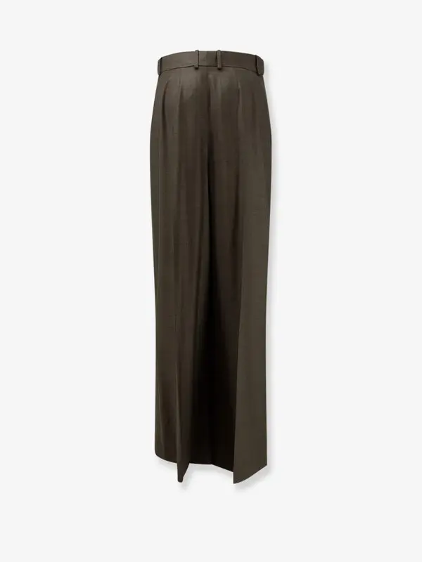 Loro Piana Wide Leg Wool Trousers