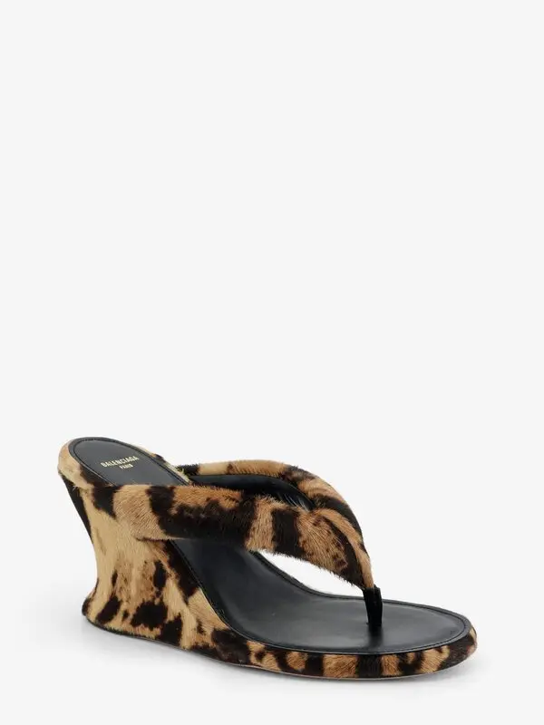 Balenciaga Gaeta Flip-flop Wedge Sandals