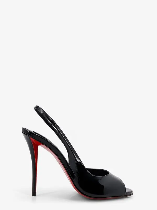 CHRISTIAN LOUBOUTIN Sofia Z Patent Leather Slingback Sandals - Black