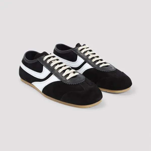 Dries Van Noten Suede Lace-up Sneakers - Black
