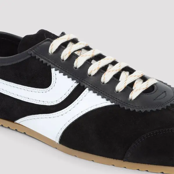 Dries Van Noten Suede Lace-up Sneakers - Black