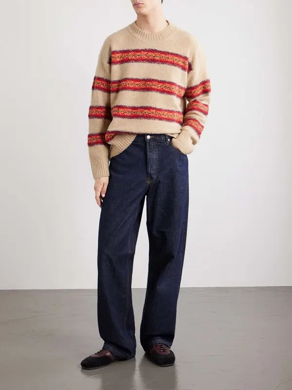 Dries Van Noten Master Striped Alpaca-blend Sweater
