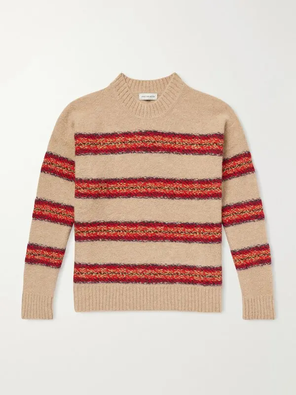 Dries Van Noten Master Striped Alpaca-blend Sweater