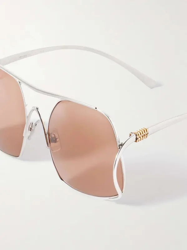 Miu Miu Square-frame -tone Sunglasses