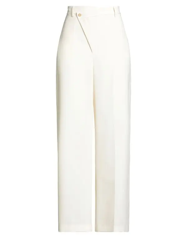 MAISON MARGIELA Wide-leg Polyester Virgin Wool Pants - White