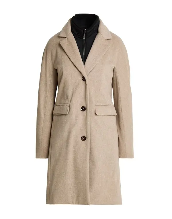 MOORER Single-breasted Cashmere Blend Coat With Down Interior