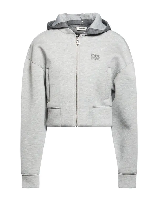 Sandro Viscose Zip-up Hoodie
