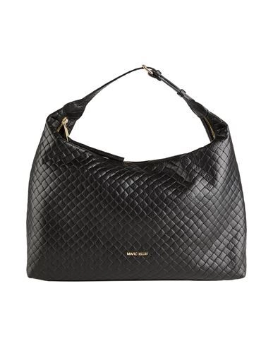 MARC ELLIS Quilted Leather Maxi Shoulder Bag - Black