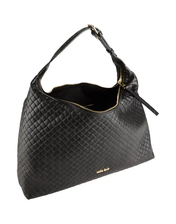 MARC ELLIS Quilted Leather Maxi Shoulder Bag - Black