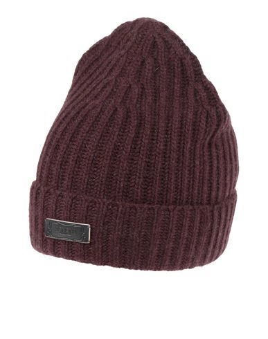 Agnona Hat Plum Size Cashmere, Calfskin - Purple