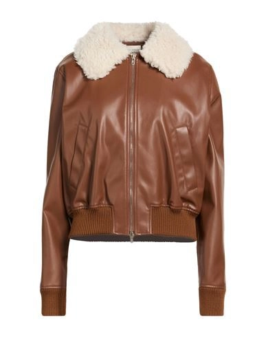 SEMICOUTURE Jacket Light Brown Size Polyurethane, Polyester - Beige