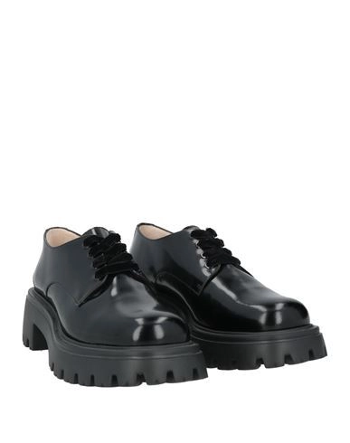 STUART WEITZMAN Glossed Leather Lace-up Shoes