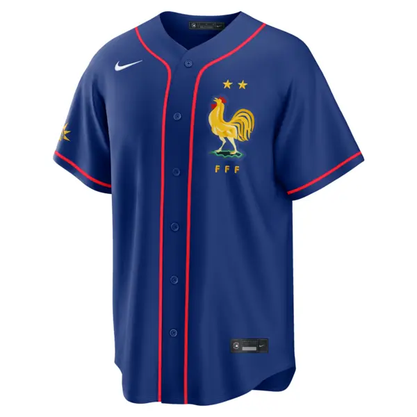 Nike France National Team Soccer X Mlb Stadium Jersey - Blue