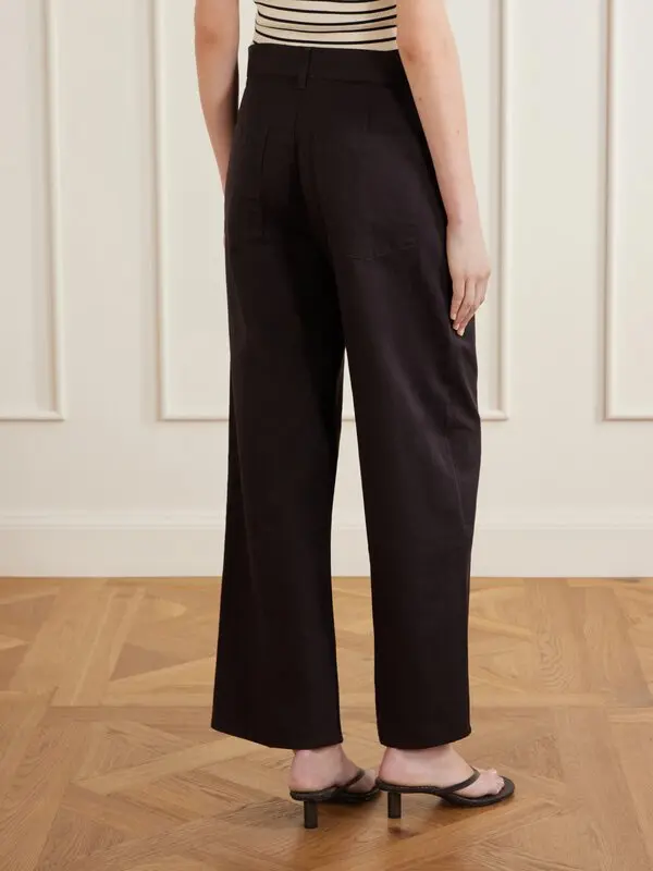 Citizens Of Humanity Velha Cotton-blend Wide-leg Pants - Brown