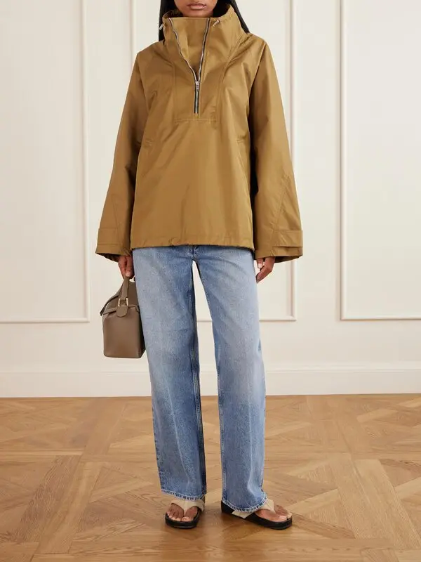 AGOLDE Coulson Half-zip Cotton-blend Shell Jacket