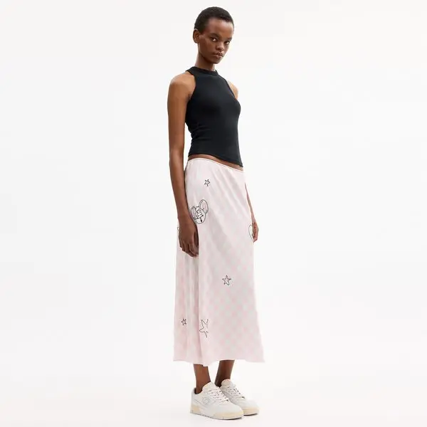 COACH Brain Dead Embroidered Slip Skirt