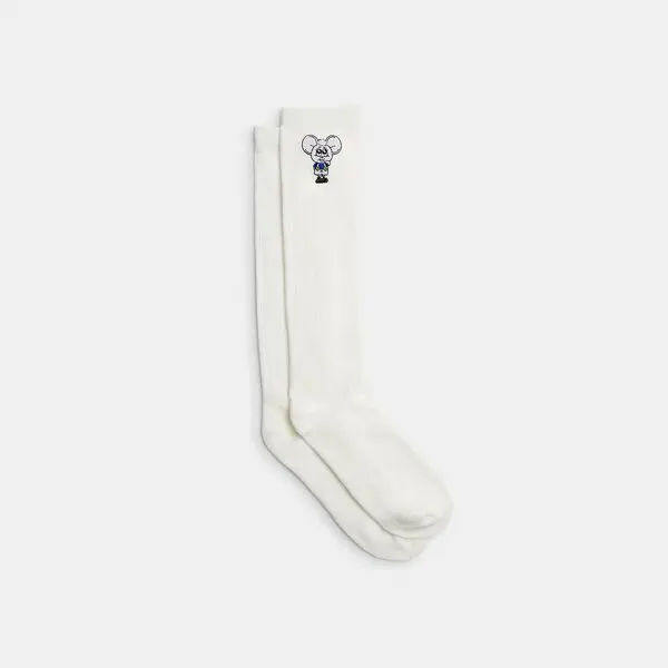 COACH Brain Dead Kachi Mouse Patch Lace Socks - Ivory