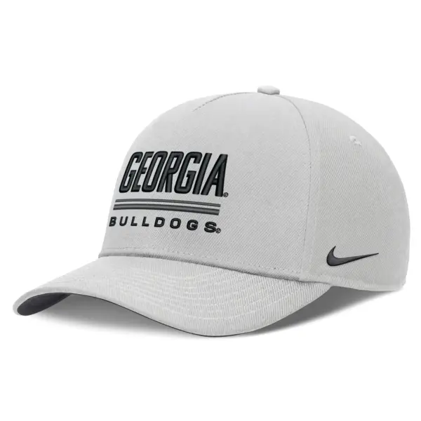 Nike Georgia Sideline Practice Rise Dri-fit College Adjustable Hat - Grey