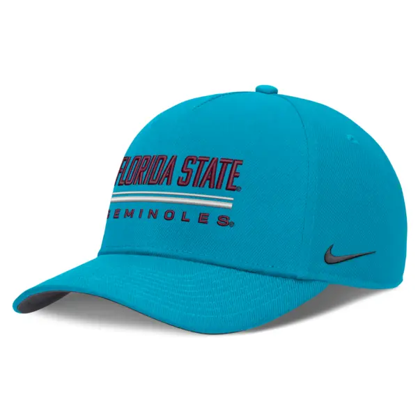 Nike Florida State Sideline Practice Rise Dri-fit College Adjustable Hat - Blue