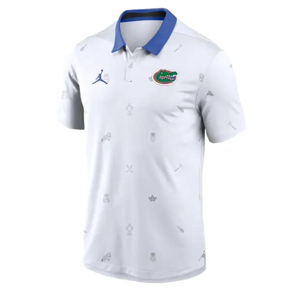 Nike Florida Vapor Pattern Jordan Brand Dri-fit College Polo - White