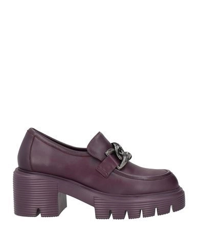JEANNOT Loafers Plum Size Leather - Purple