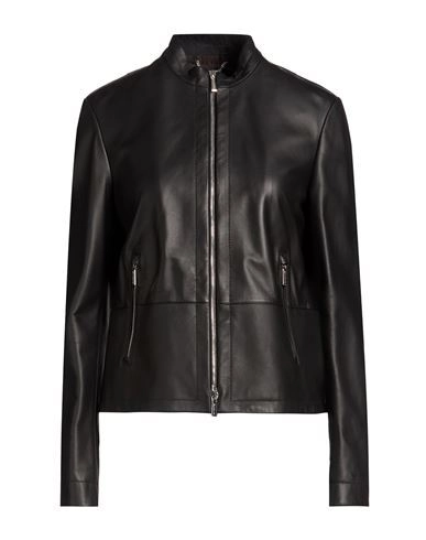 MOORER Jacket Blush Size Leather - Black
