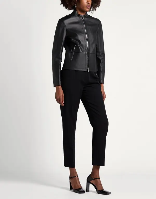 MOORER Jacket Blush Size Leather - Black