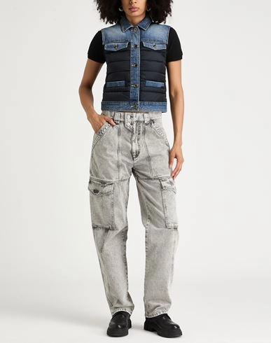 MOORER Quilted Denim Vest With Goose Down Interior