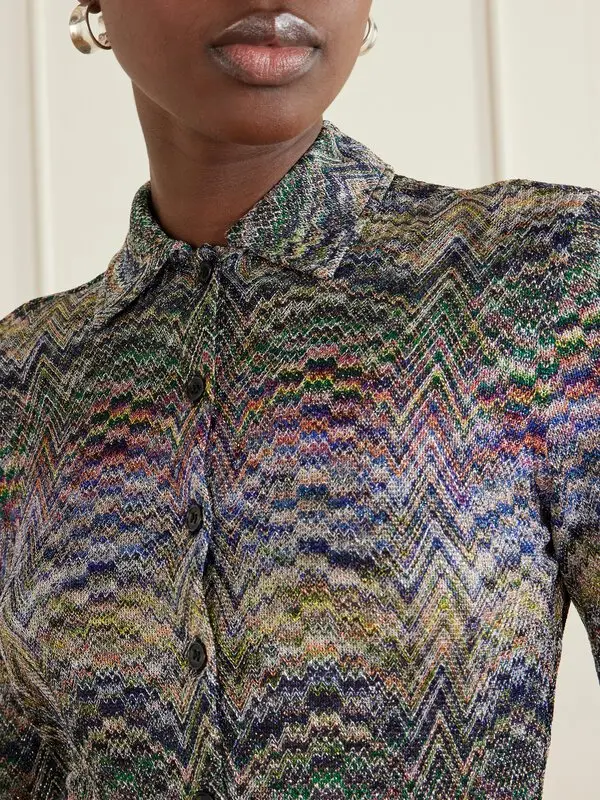 Missoni Embellished Crochet-knit Cardigan