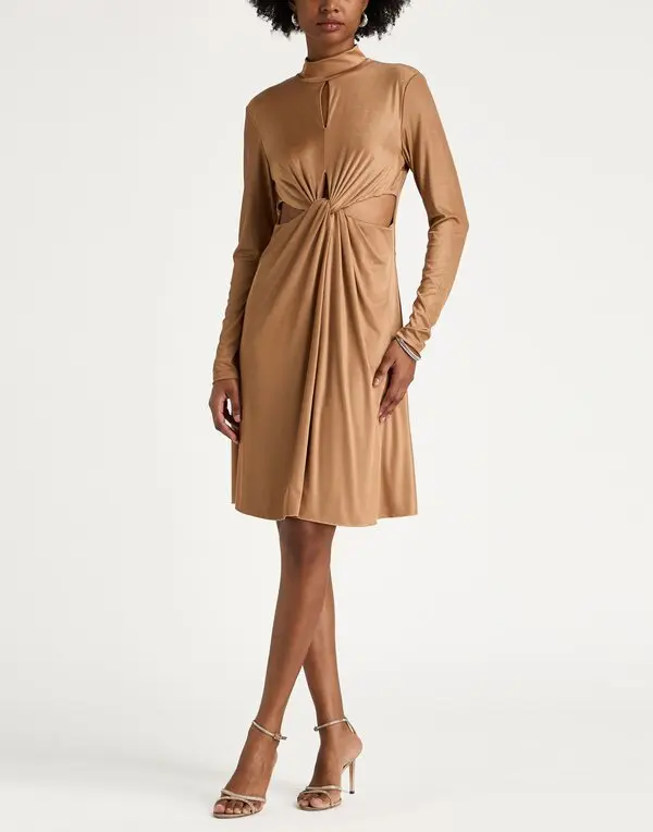 Dixie Mini Dress Bronze Size Polyester, Elastane