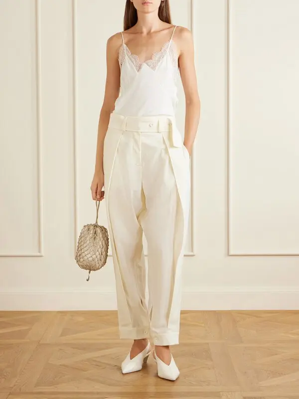 Sharon Wauchob Clio Belted Wool Tailored Pants