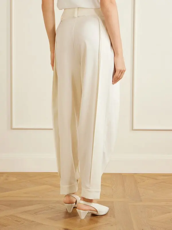 Sharon Wauchob Clio Belted Wool Tailored Pants