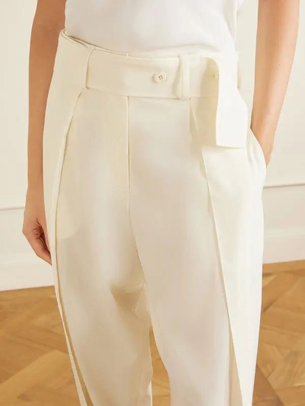 Sharon Wauchob Clio Belted Wool Tailored Pants
