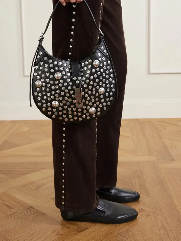 Polo Ralph Lauren Studded Leather Shoulder Bag