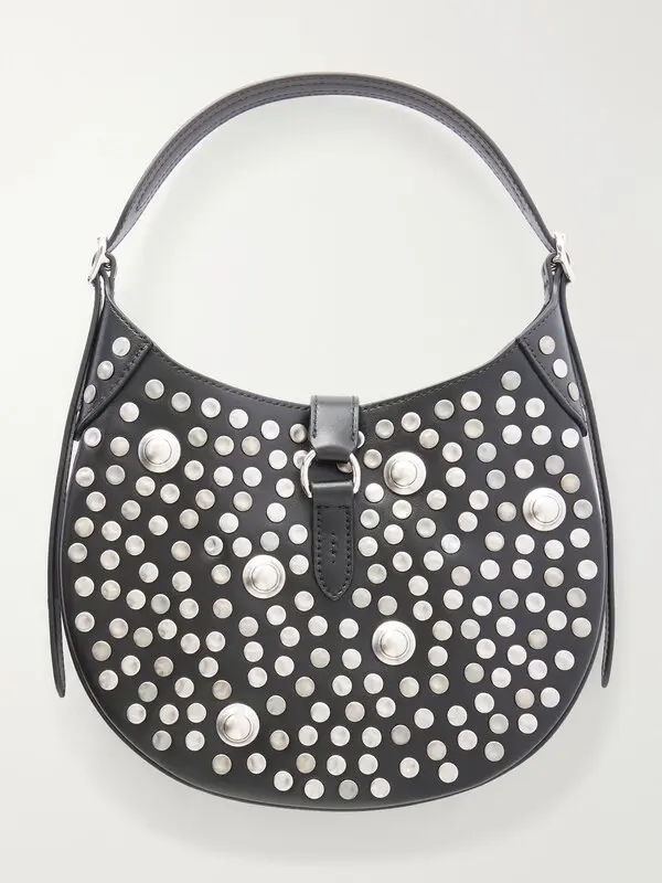 Polo Ralph Lauren Studded Leather Shoulder Bag