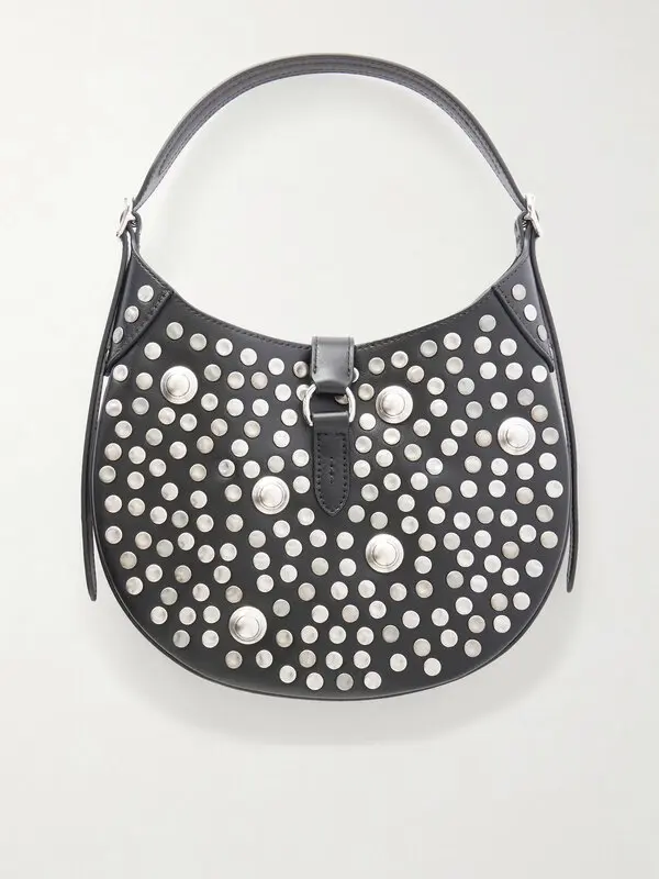 Polo Ralph Lauren Studded Leather Shoulder Bag
