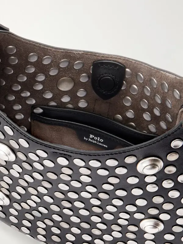 Polo Ralph Lauren Studded Leather Shoulder Bag