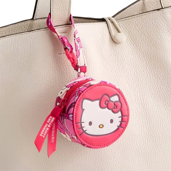 VERA BRADLEY Hello Kitty® And Friends Hello Kitty Bag Charm Keychain In Hello Kitty And Friends Hello Hydrangeas