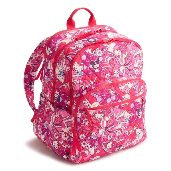 VERA BRADLEY Hello Kitty® And Friends Large Bancroft Backpack In Hello Kitty And Friends Hello Hydrangeas - Pink