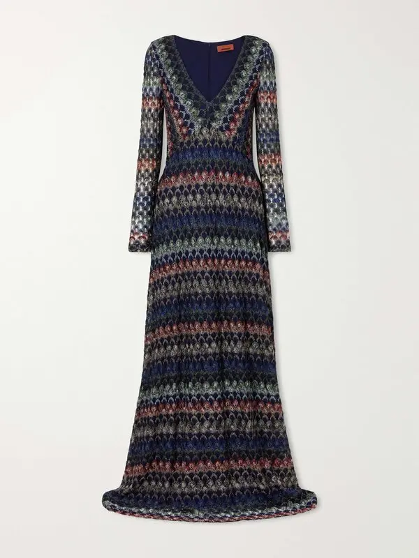 Missoni Embellished Crochet-knit Midi Dress - Multi