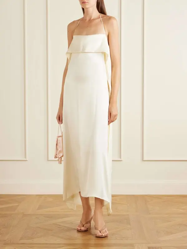 Sharon Wauchob Edita' Silk Maxi Dress - Cream