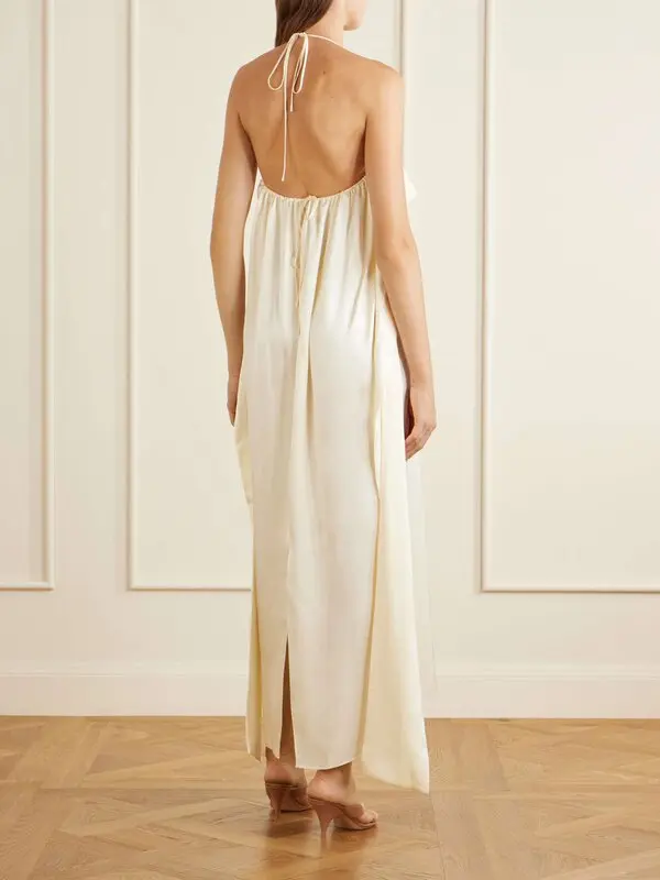 Sharon Wauchob Edita' Silk Maxi Dress - Cream