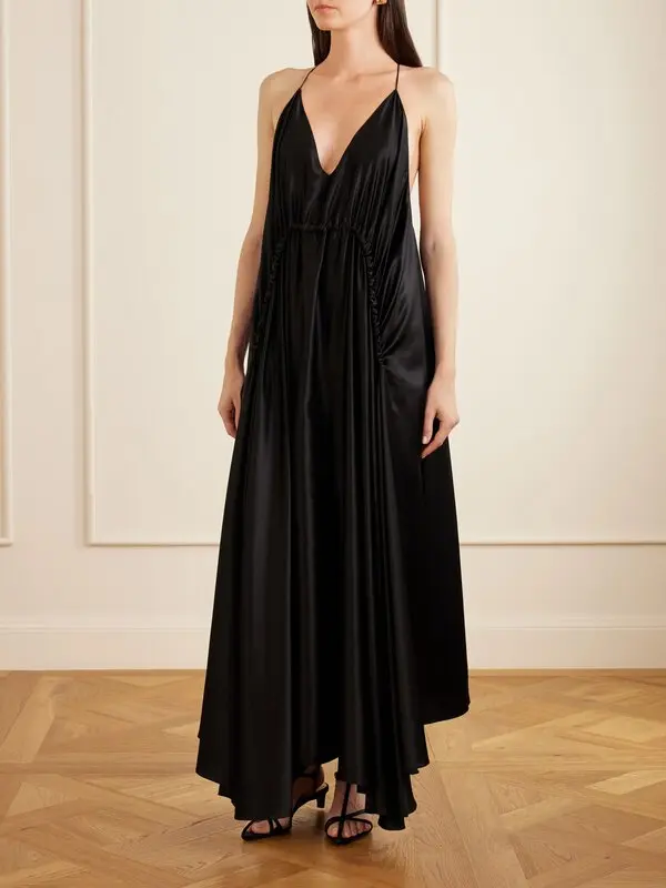 Sharon Wauchob Draped Silk-satin Maxi Dress