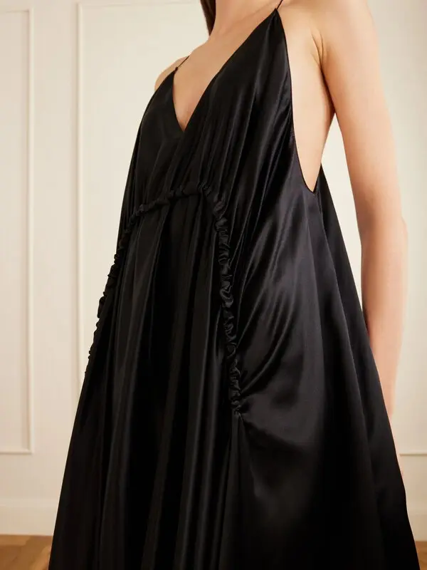 Sharon Wauchob Draped Silk-satin Maxi Dress