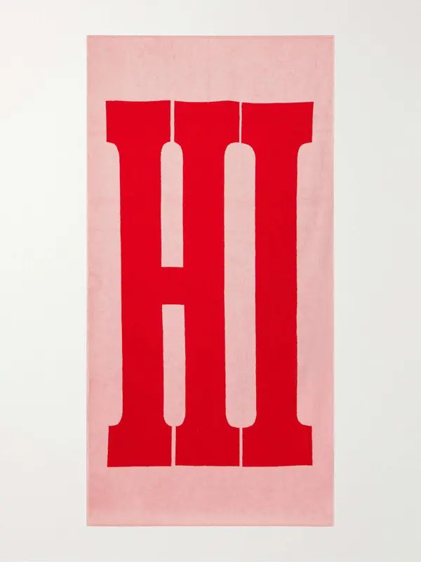 Phoebe Philo Hi Cotton-jacquard Towel - Pink