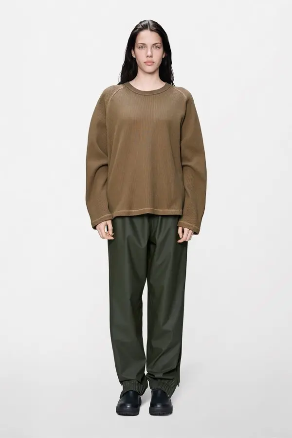 Rains Waffle Long Sleeve T-shirt - Splinter