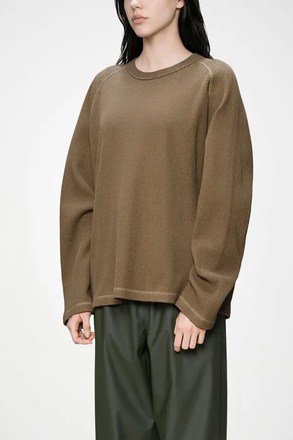 Rains Waffle Long Sleeve T-shirt - Splinter