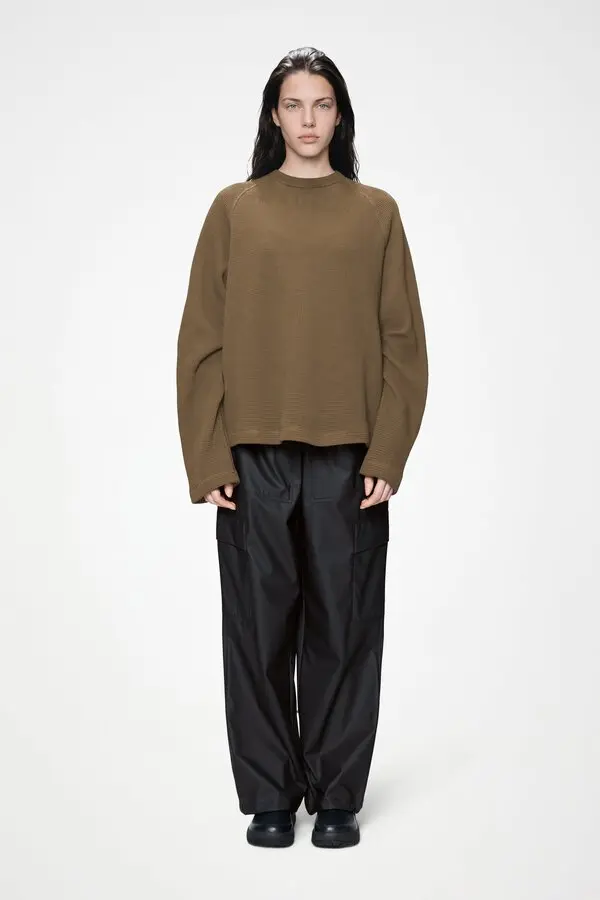 Rains Waffle Long Sleeve T-shirt - Splinter