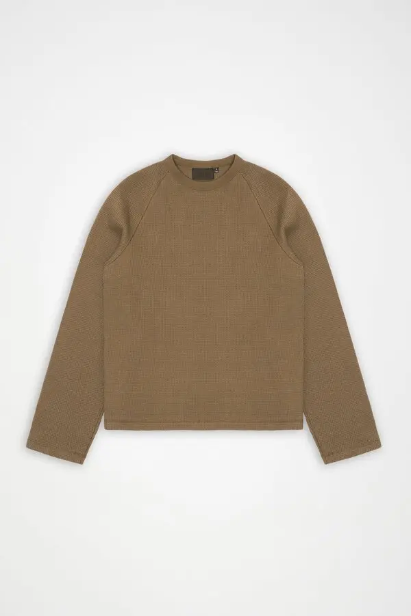 Rains Waffle Long Sleeve T-shirt - Splinter